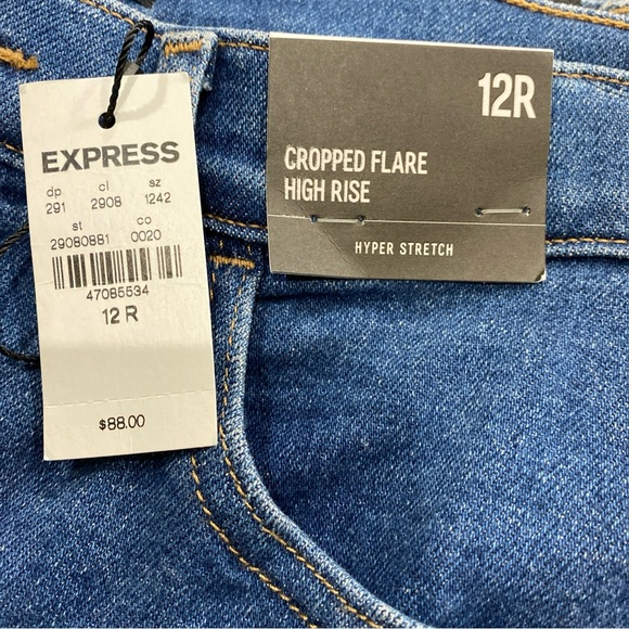 Express | Jeans | Express Ladies Cropped Flare High Rise Jeans Nwt ...